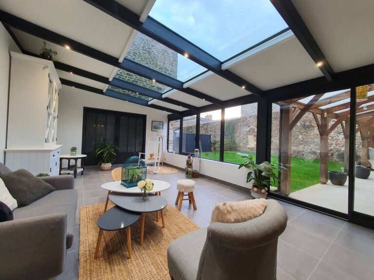 Véranda moderne au style contemporain Normandie | Blavait